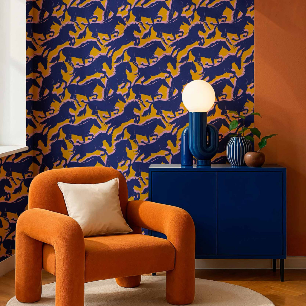 Tapet cu cai in galop - Decor dinamic si modern | XTDeco.ro