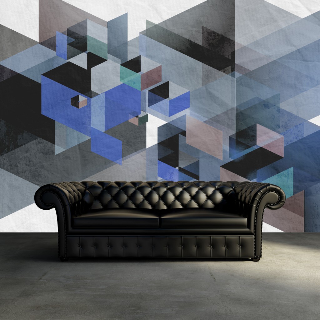 Foto tapet 3D Fractal, Blue, Rebel Walls