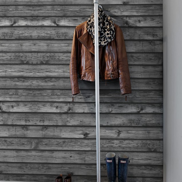 Foto tapet 3D Horizontal Boards, Black, Rebel Walls