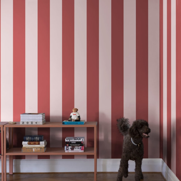 Fototapet Happy Stripes, Raspberry, Rebel Walls | XTDeco.ro