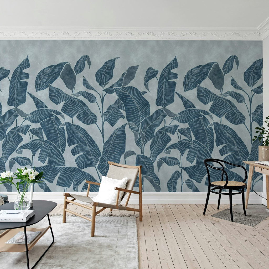 Tapet Tropical Breeze Albastru - Decor Tropical Elegant | XTDeco.ro