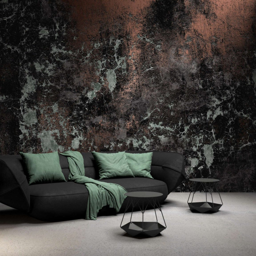Tapet Abstract Bronz și Negru - Design Modern | XTDeco.ro