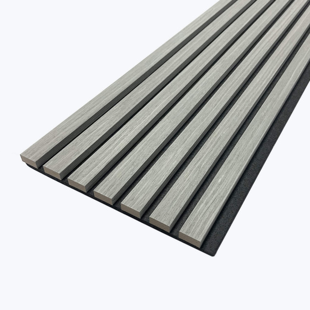 Riflaj decorativ MDF gri fonoabsorbant - Eleganță și confort | XTDeco.ro