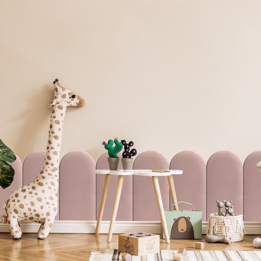 Panou tapițat catifelat, roz, 30 cm, Simply Wall Panels