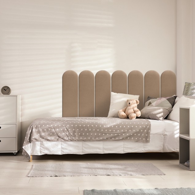 Panou tapițat catifelat, bej, 20 cm, Simply Wall Panels | Panouri3d.ro