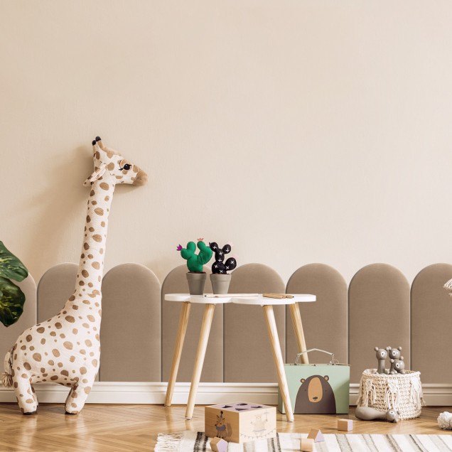 Panou tapițat catifelat, bej, 30 cm, Simply Wall Panels | Panouri3d.ro