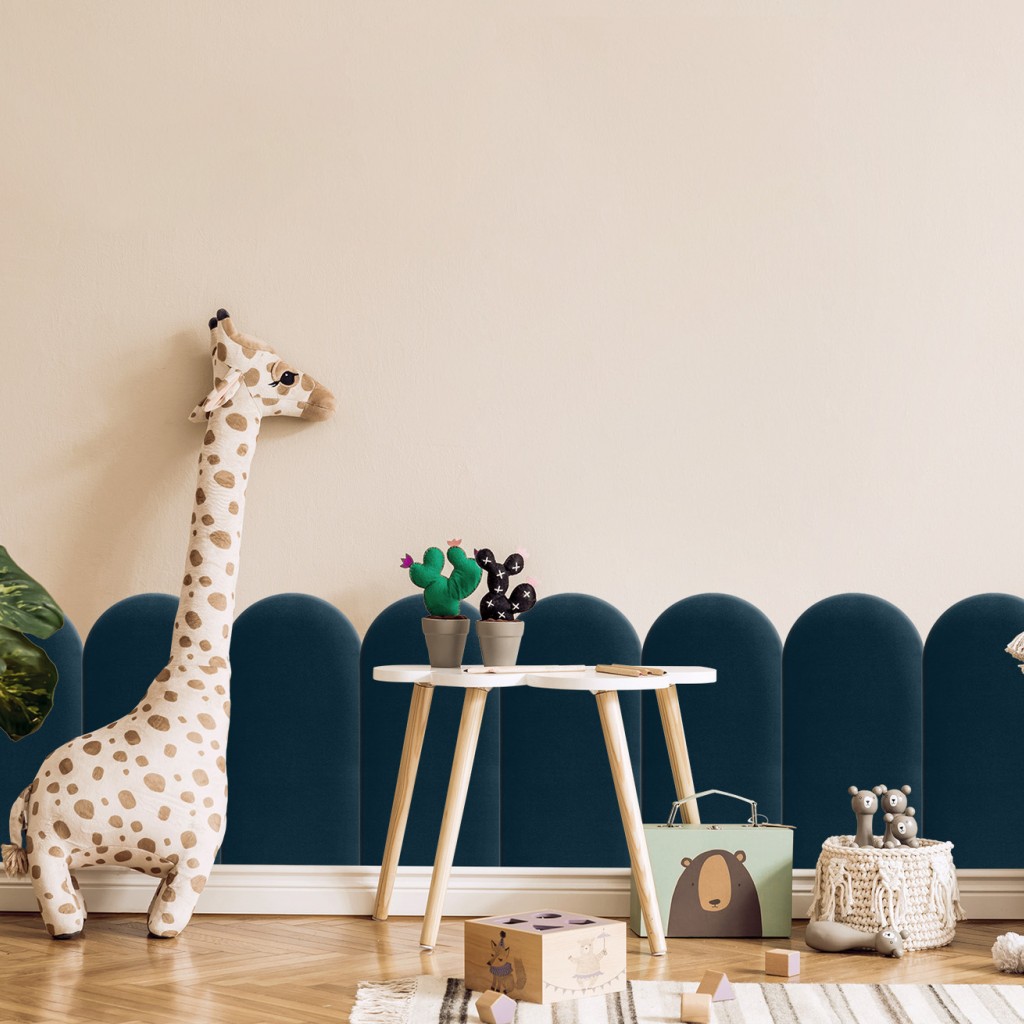 Panou tapițat catifelat, bleumarin, 30 cm, Simply Wall Panels | XTDeco.ro