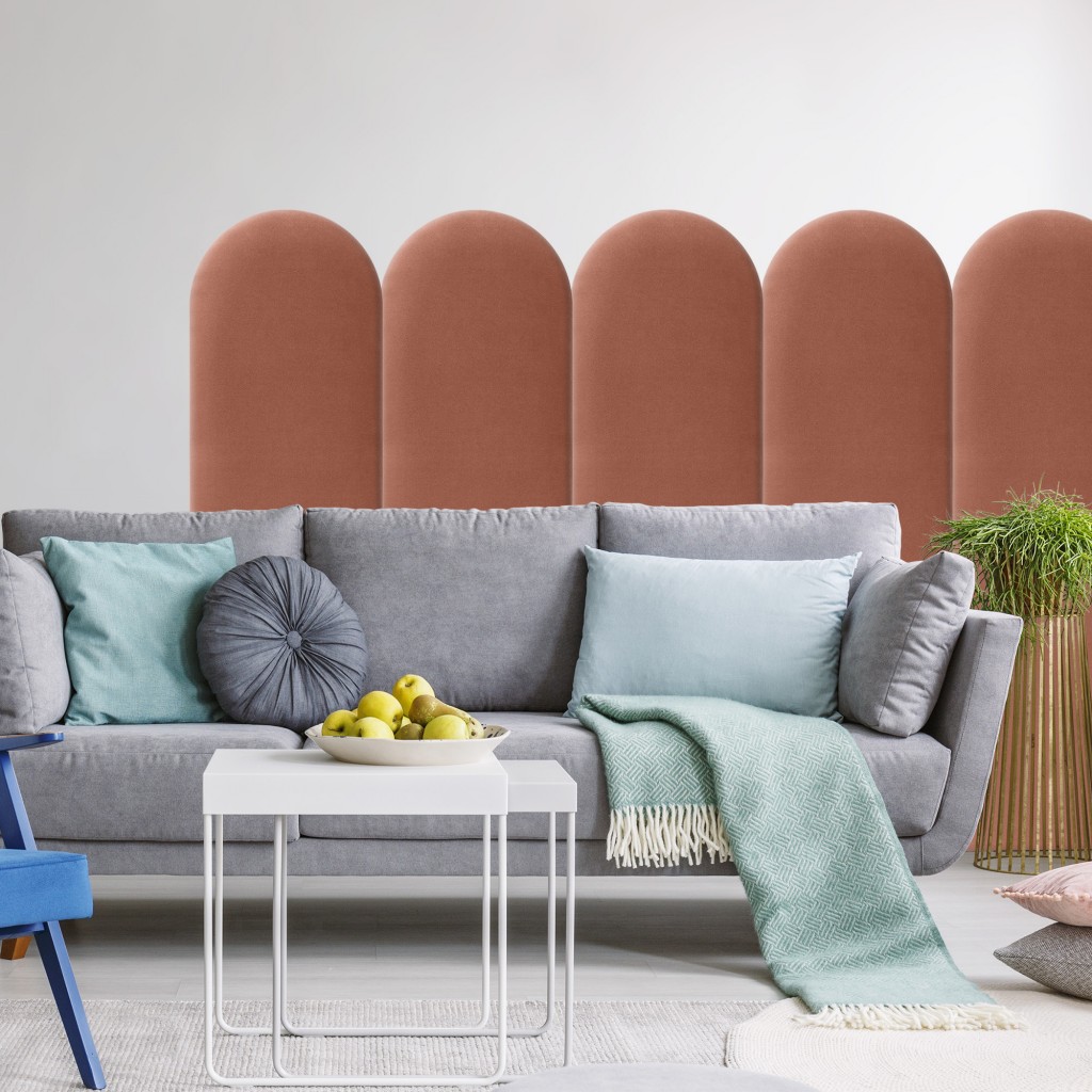 Panou tapițat catifelat, maro deschis, 30 cm, Simply Wall Panels