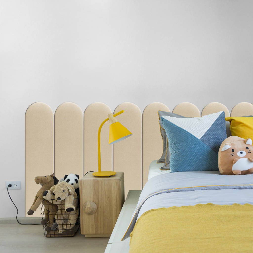 Panou tapițat catifelat, crem, 20 cm, Simply Wall Panels