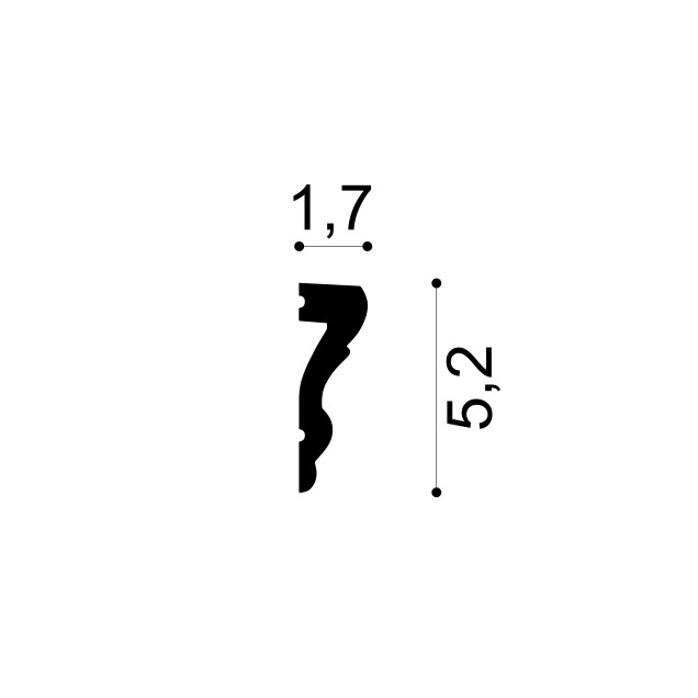 Brau decorativ flexibil MD314F, 200 x 5.2 x 1.7 cm, Mardom Decor ...