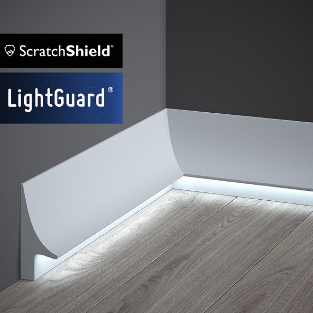 Plinta decorativa pentru LED QL007, 200 X 9.3 X 4 cm, Mardom Decor ...