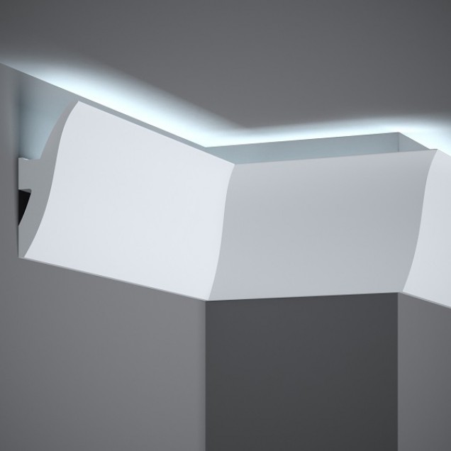 Cornisa decorativa pentru LED QL009, 200 X 12 X 4.7 cm, Mardom Decor