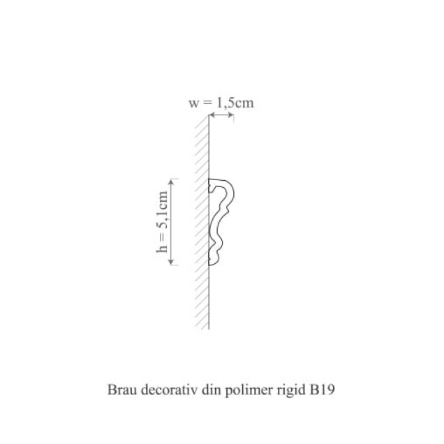 Brau Decorativ Polimer Rigid - Decor Perfect pentru Pereti | XTDeco.ro