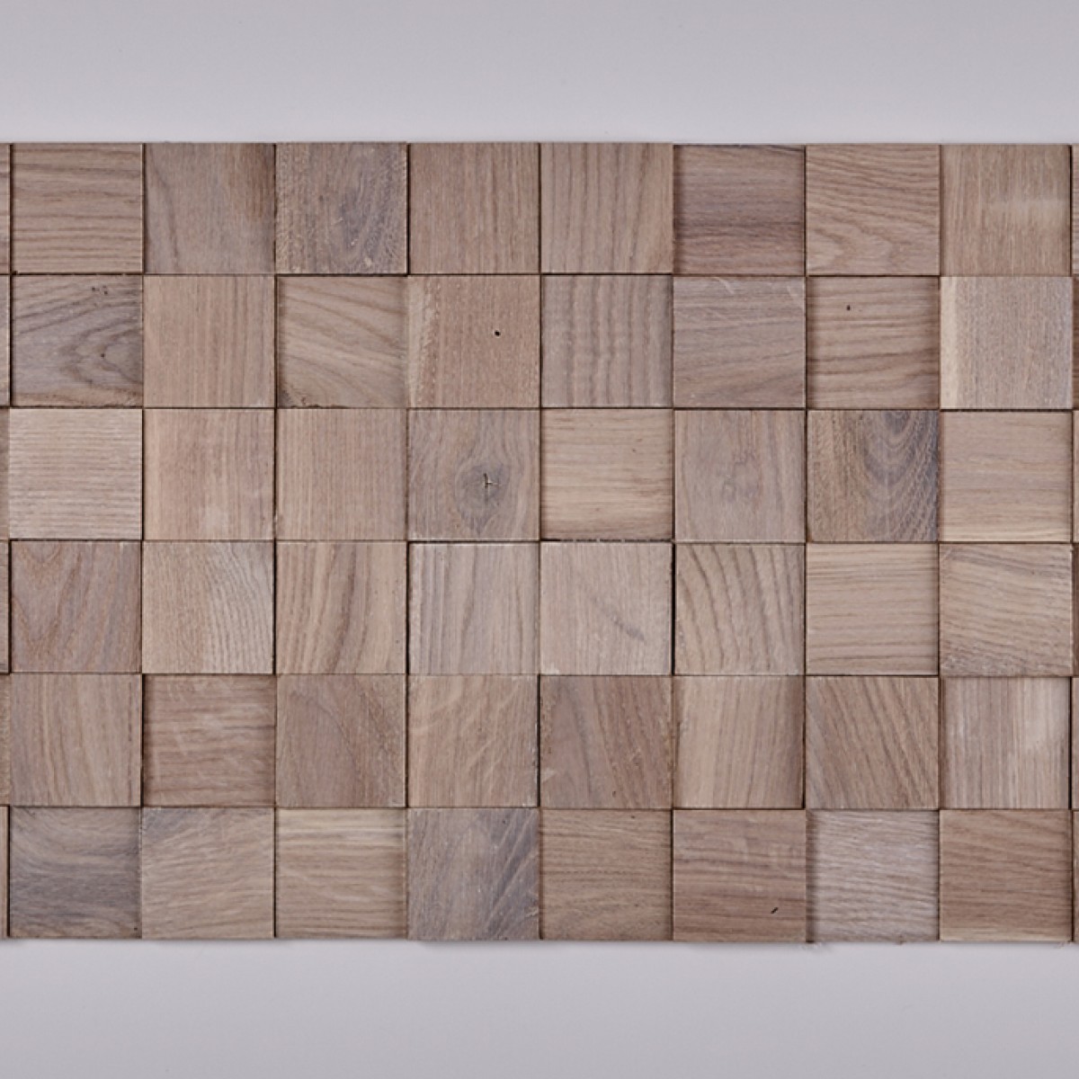 Panouri decorative din lemn Mosaic - Chessboard Oak White - 4 plăci